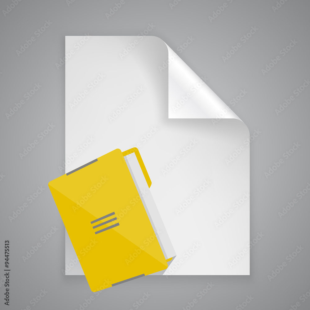 Paper symbol folder Stock Vector | Adobe Stock