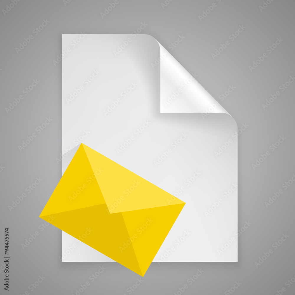 Paper symbol letter Stock Vector | Adobe Stock