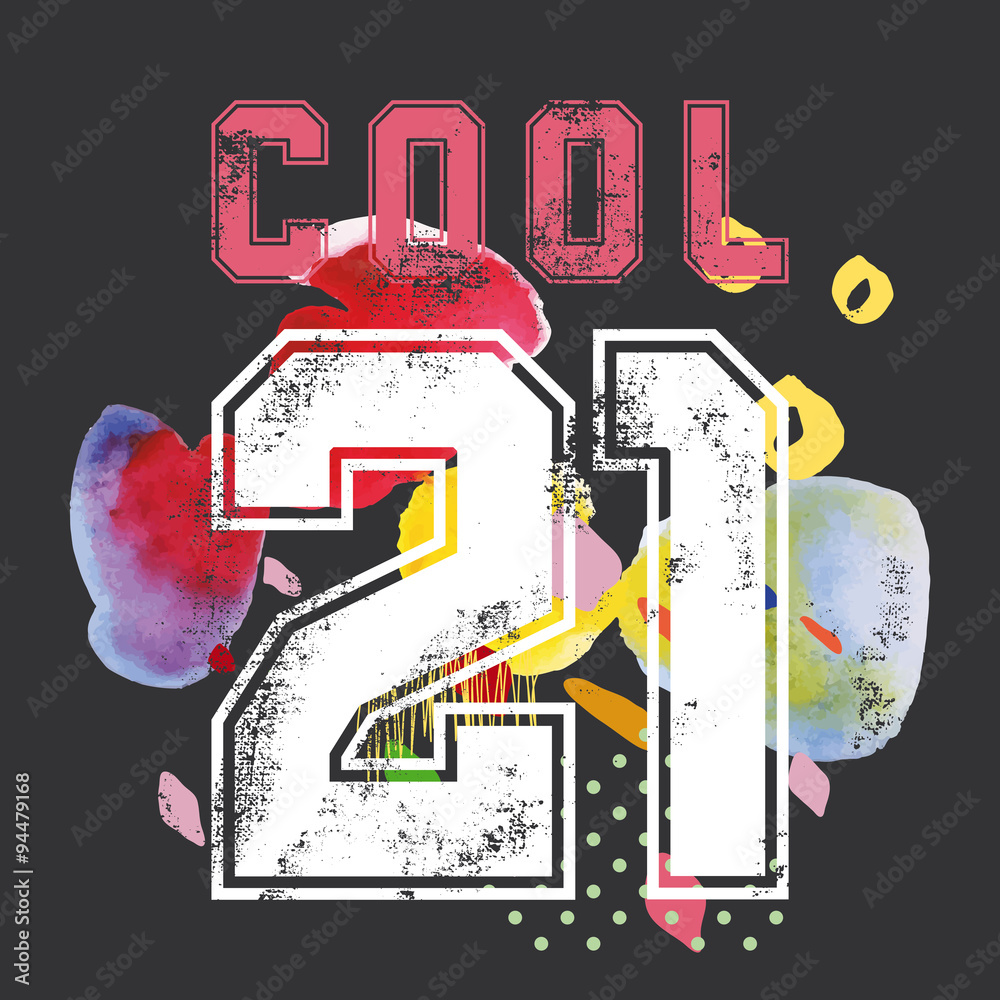 Modern design for printing on T-shirt. Vector. Hand lettering. Stock ...