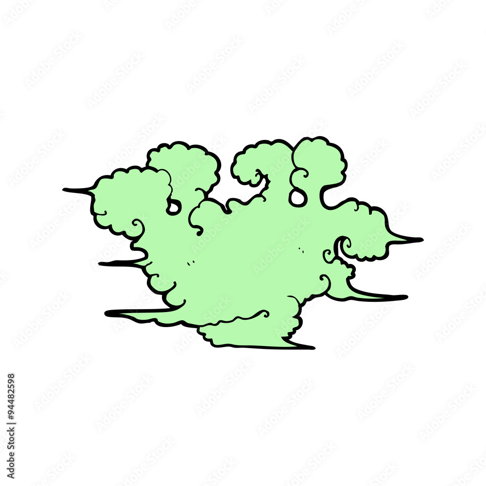 cartoon gas cloud Stock Vector | Adobe Stock