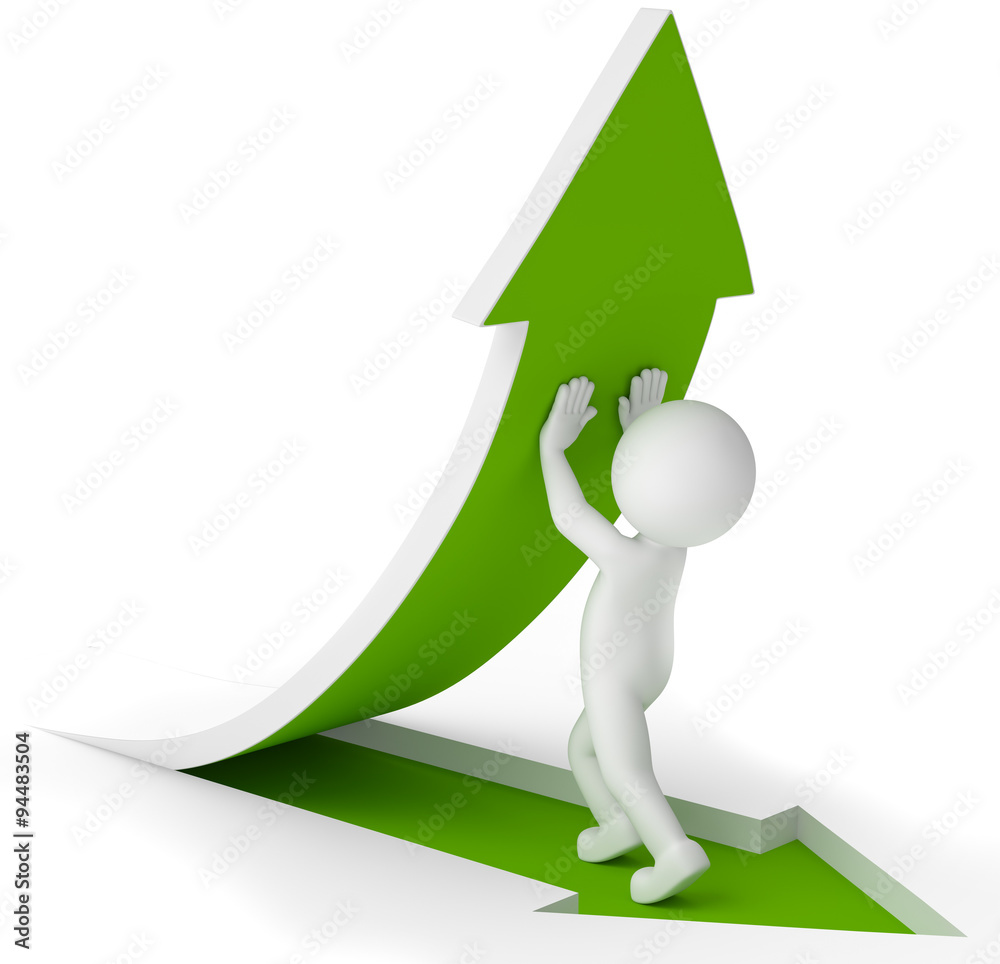 3d Männchen Erfolg Aufstieg ilustración de Stock | Adobe Stock