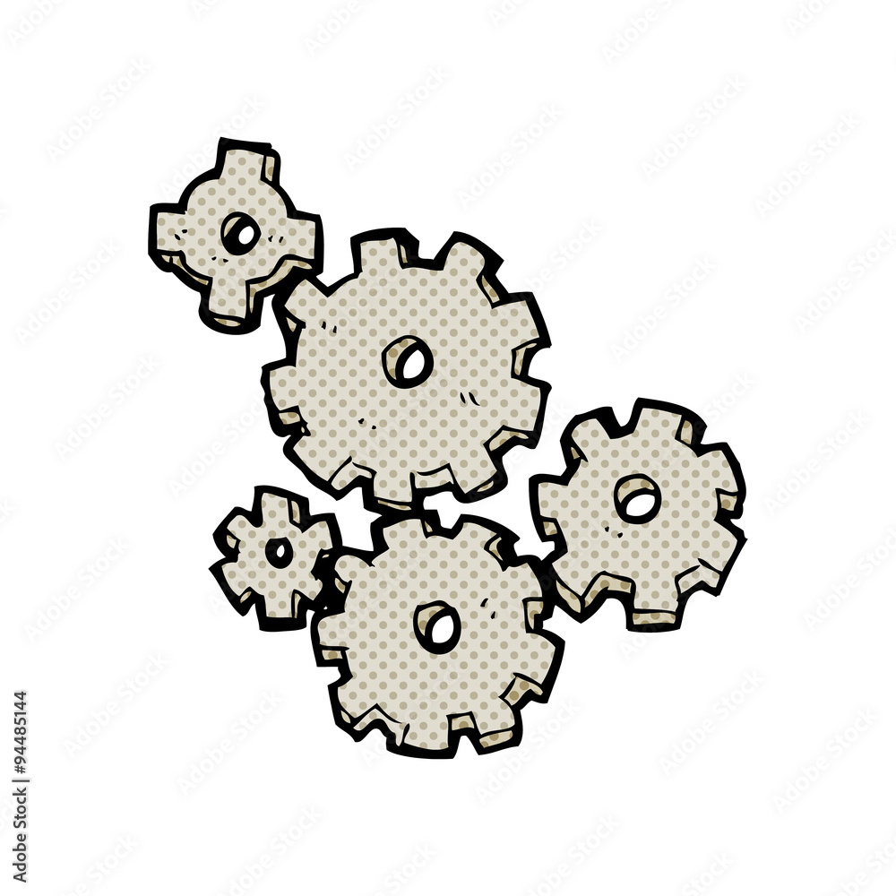 cartoon cogs and gears Stock Vector | Adobe Stock