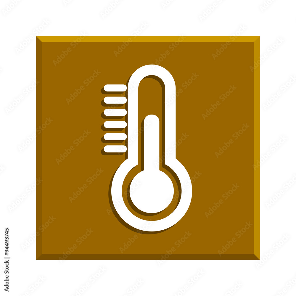 Thermometer icon. Flat design style. Stock Vector | Adobe Stock