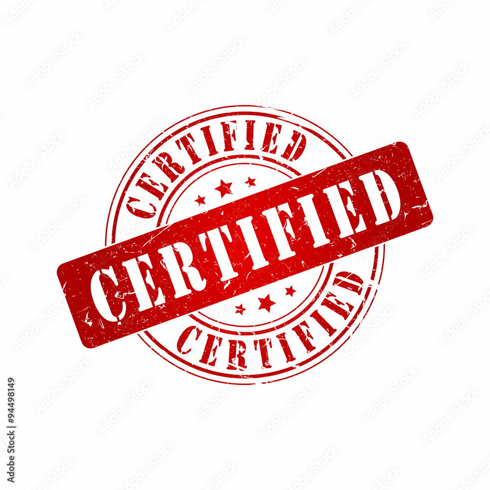 Vector Certified stamp Stock Vector | Adobe Stock
