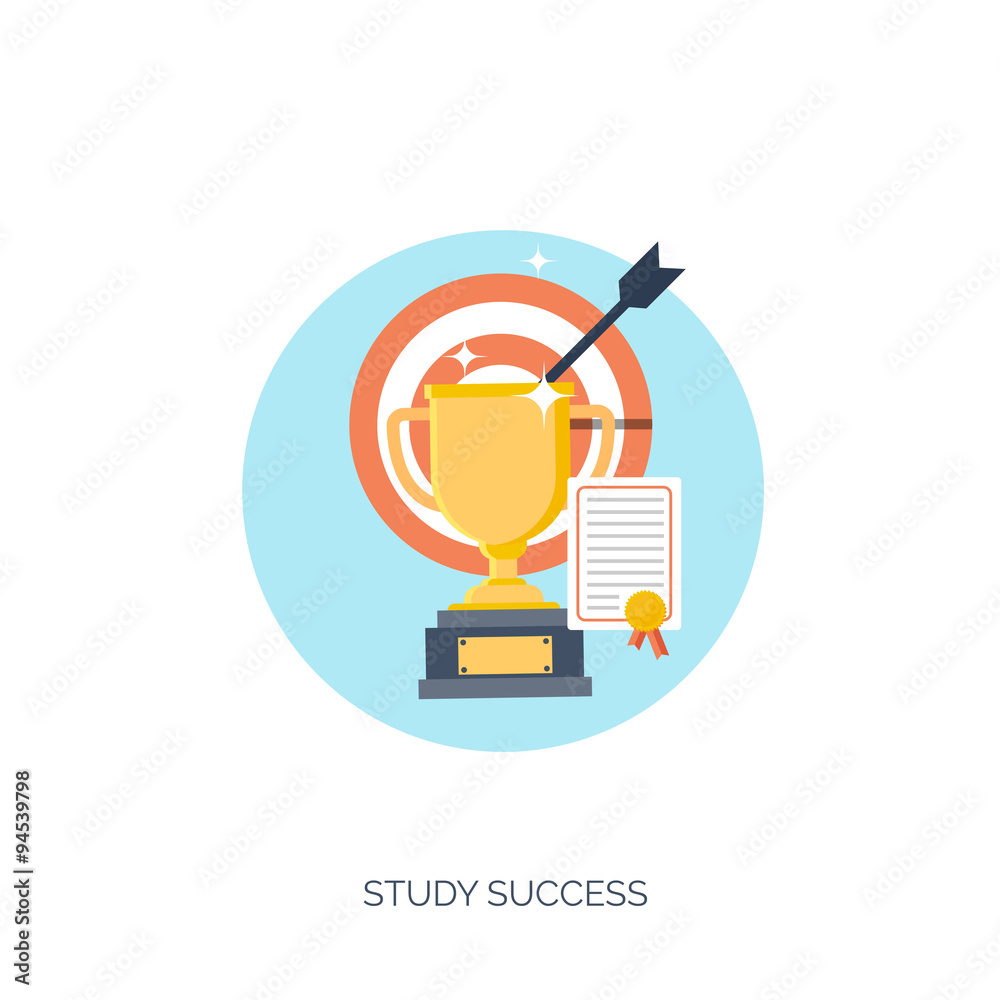 Vector illustration. Flat study backgrounds set. Education and Stock ...