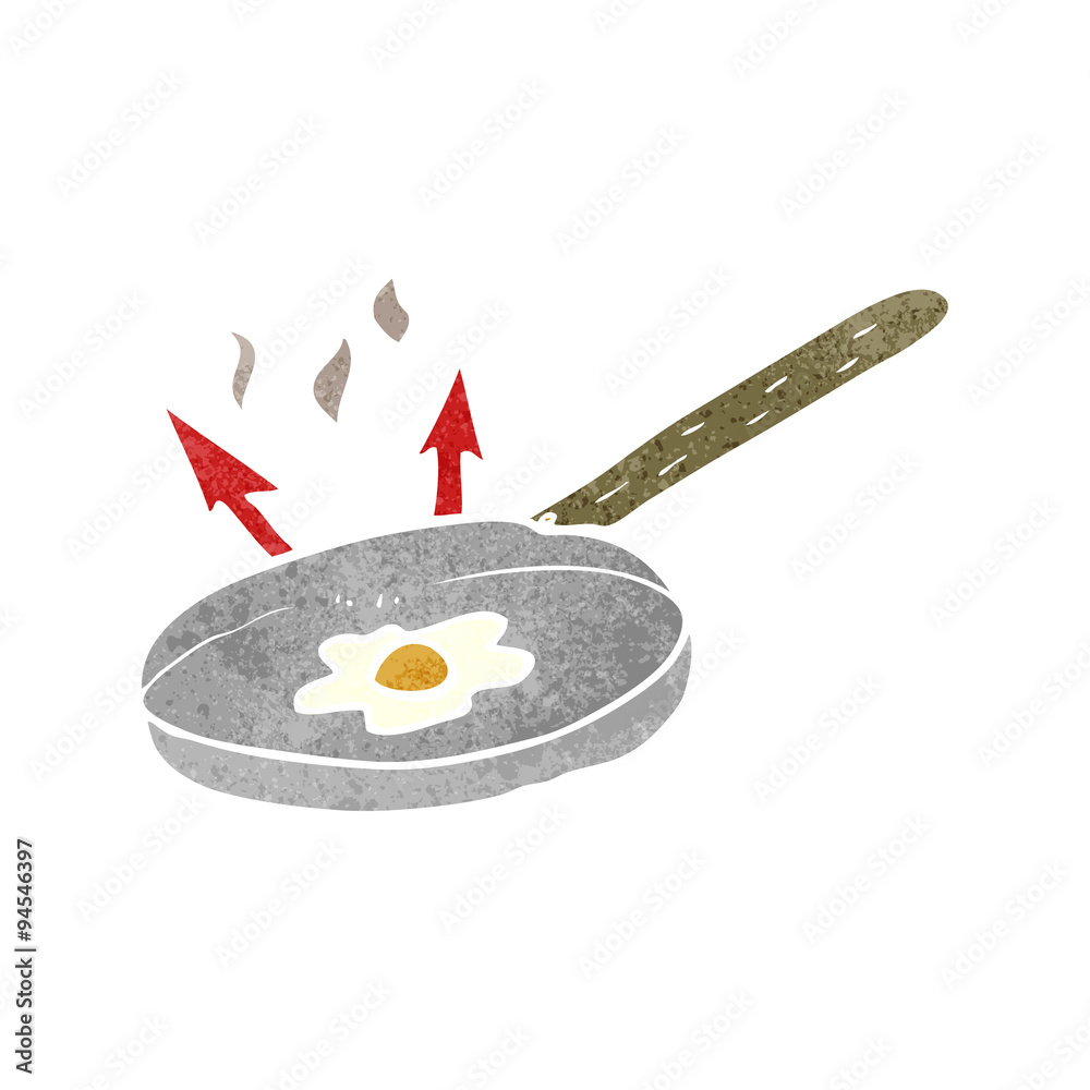 cartoon frying pan Stock Vector | Adobe Stock