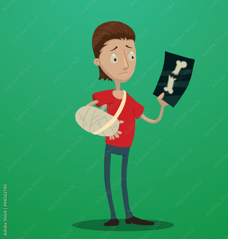 Smashed Hand Cartoon