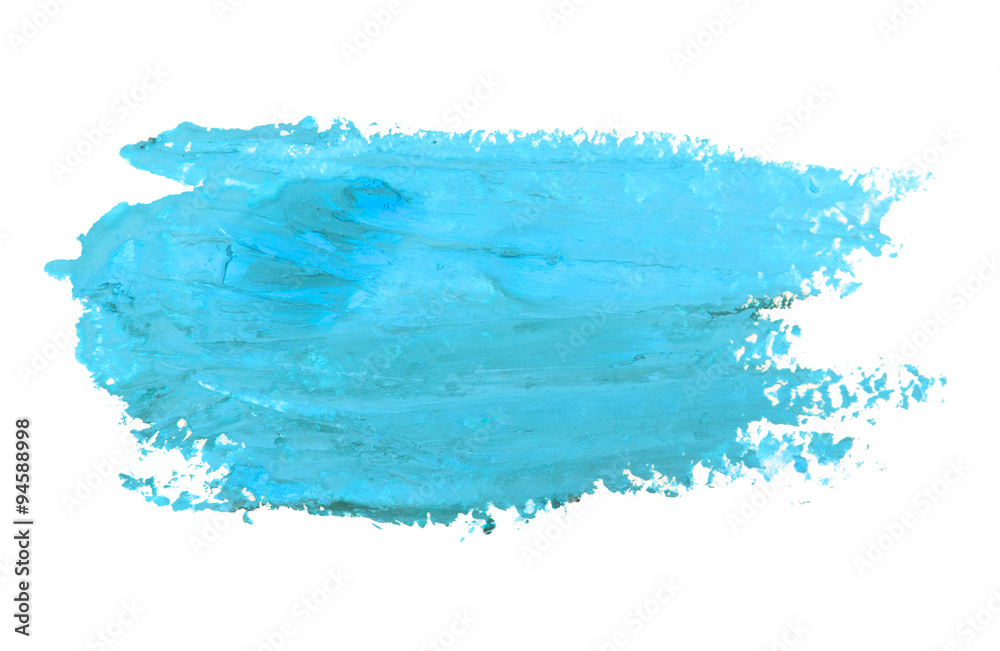 Watercolor blue smear isolated on white background. Stock Photo | Adobe ...