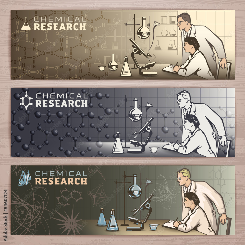 Chemistry banner1 Stock Vector | Adobe Stock