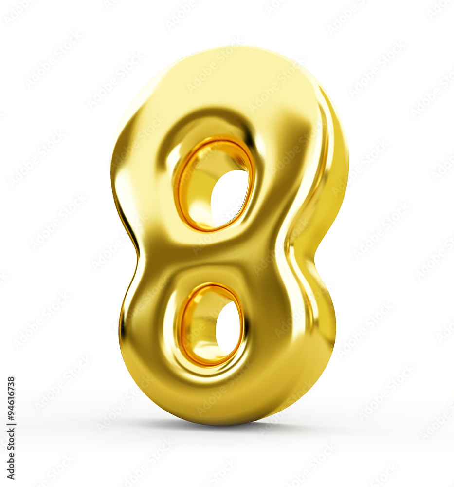 3d gold metal number 8 eight isolated white background Stock ... 3d gold metal number 8 eight isolated white background Stock ...