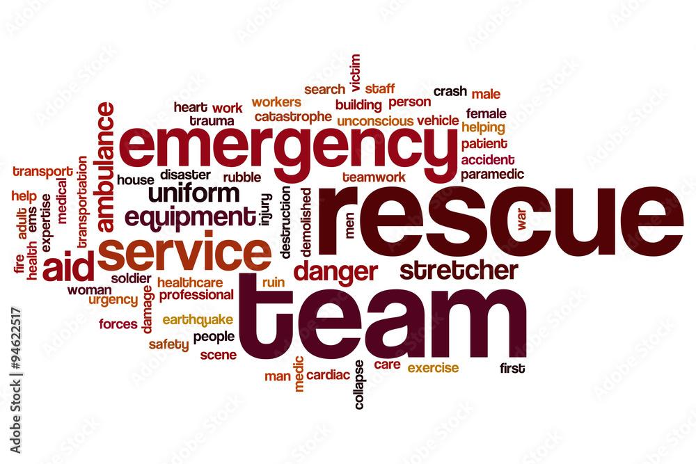 Rescue team word cloud concept Stock Illustration | Adobe Stock
