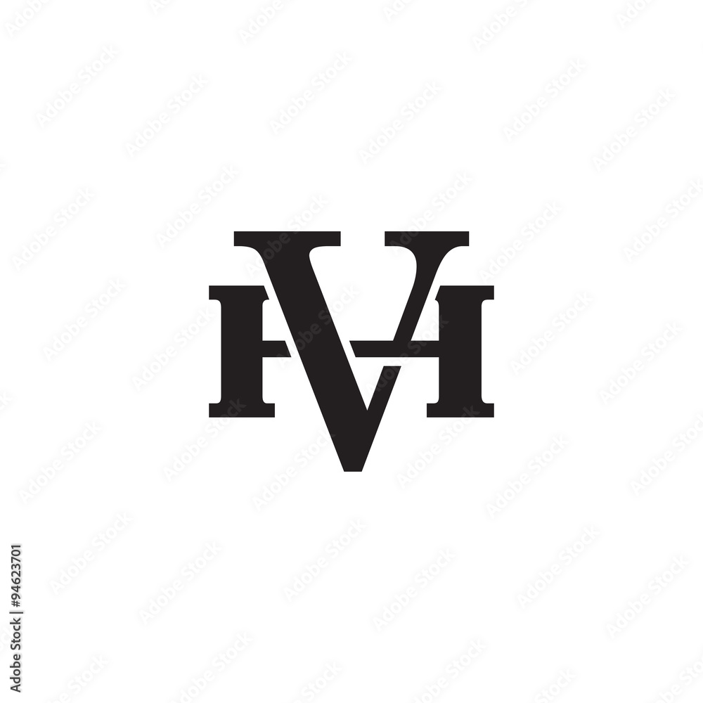 Letter H And V Monogram Logo Stock Vector Adobe Stock