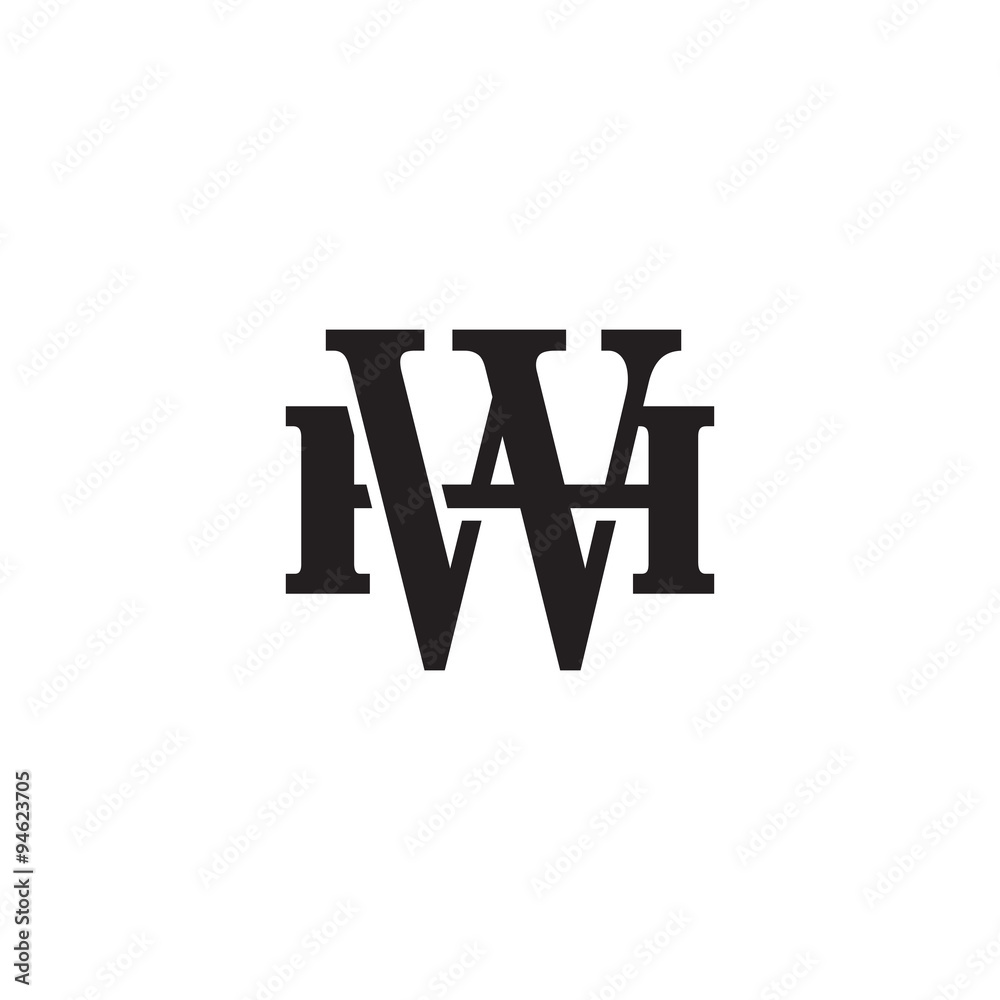Letter H and W monogram logo Stock Vector | Adobe Stock