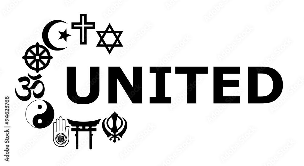 United Religious symbols ilustração do Stock | Adobe Stock