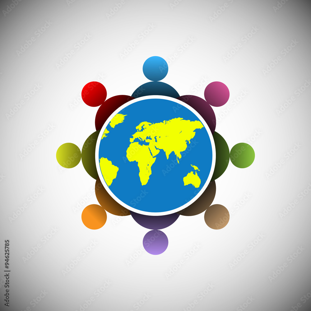 concept of people connecting worldwide, this illustration also used to ...