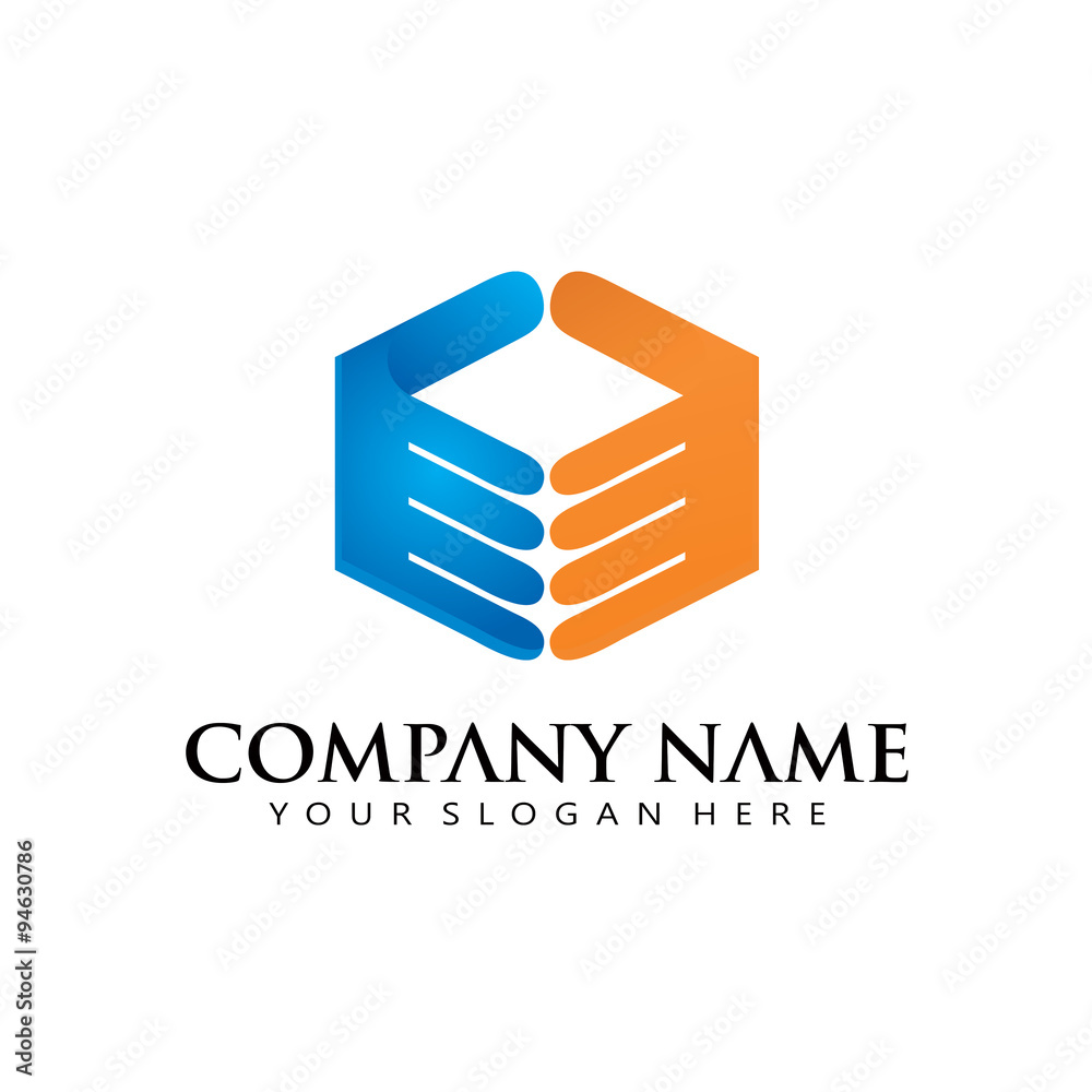 Hand Box Modern simple Logo Icon Stock Vector | Adobe Stock