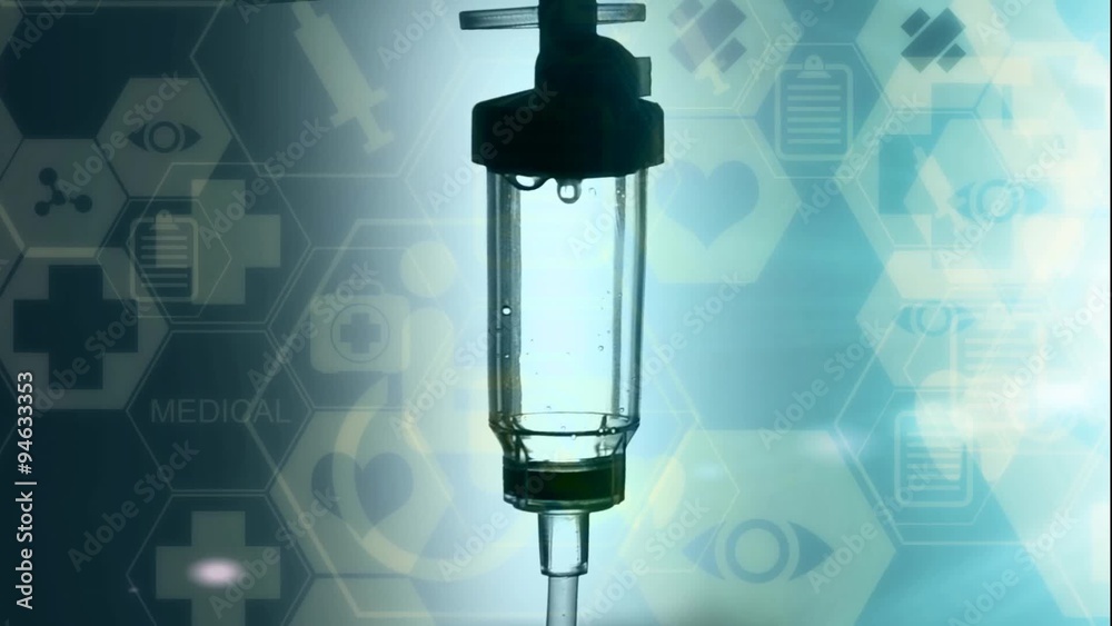 Dropper with medication. drop counter close up. Background of medical ...