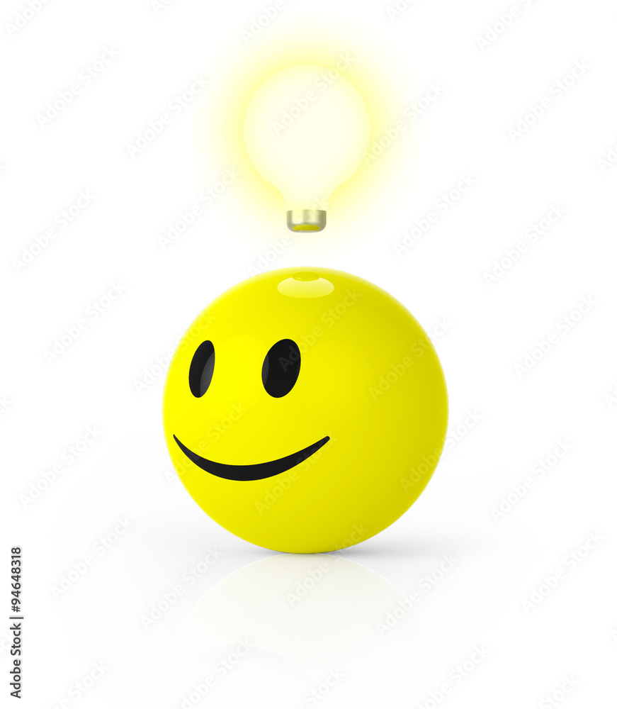 Smiley mit Idee Stock-Illustration | Adobe Stock