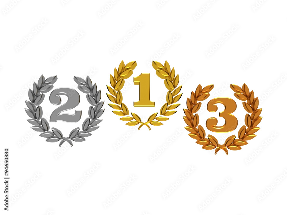 Numbers in a laurel wreath Stock Illustration | Adobe Stock