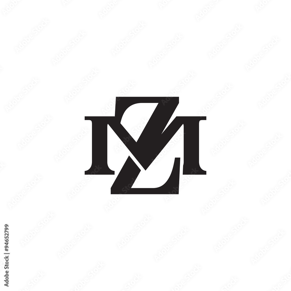 Letter M and Z monogram logo Stock Vector | Adobe Stock