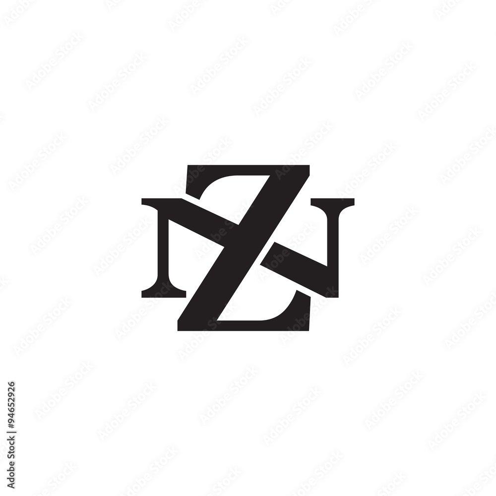 Letter N and Z monogram logo Stock Vector | Adobe Stock