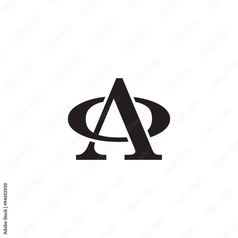 Letter O and A monogram logo Stock Vector | Adobe Stock