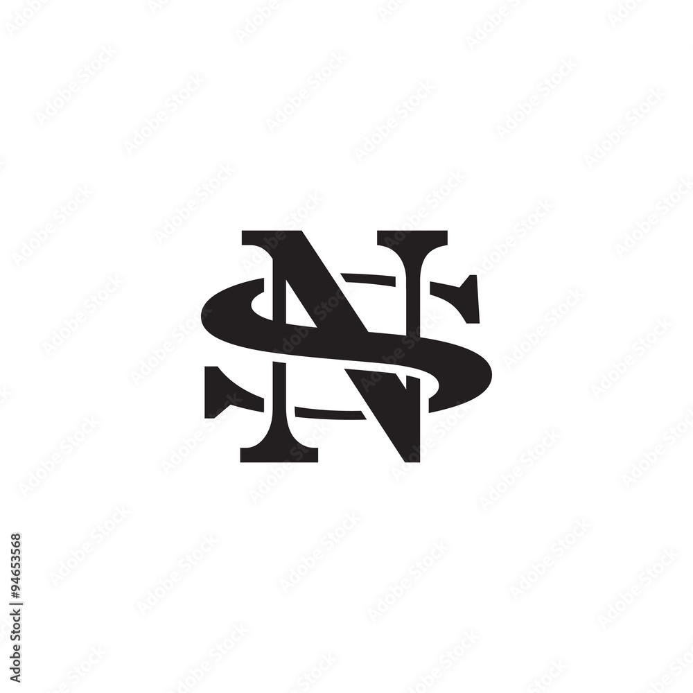 Letter S and N monogram logo Stock Vector | Adobe Stock