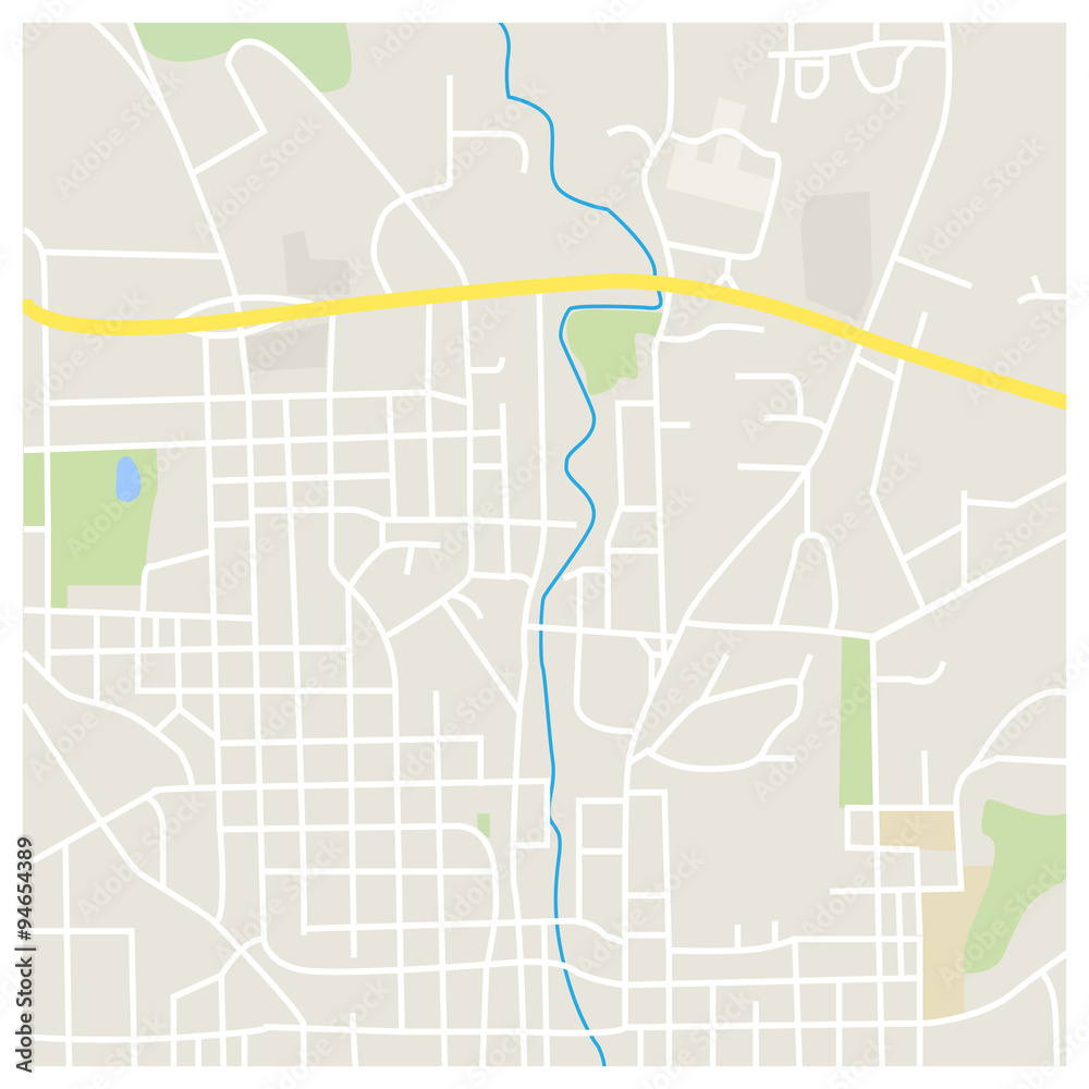 City Map Illustration Stock Vector | Adobe Stock