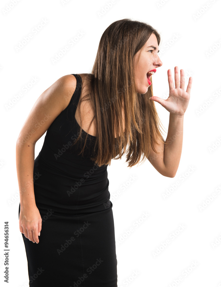 Girl shouting Stock-Foto | Adobe Stock