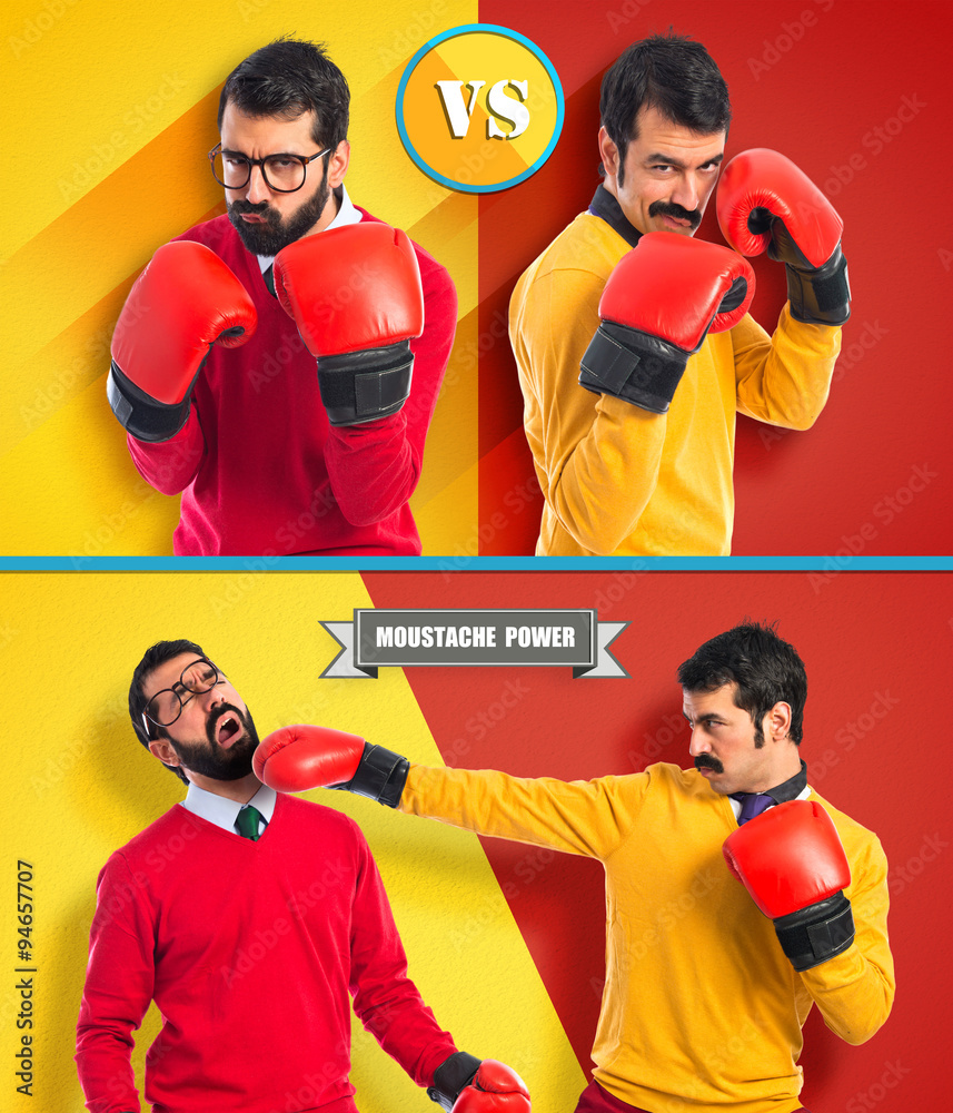 Twin brothers fighting Stock Photo | Adobe Stock
