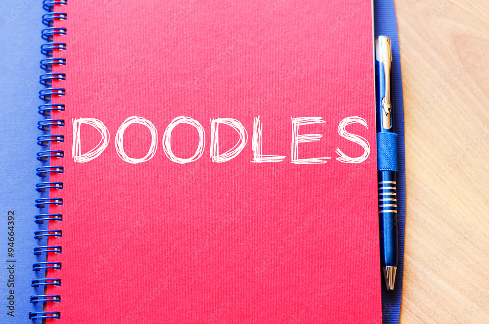 Doodles write on notebook Stock Photo | Adobe Stock