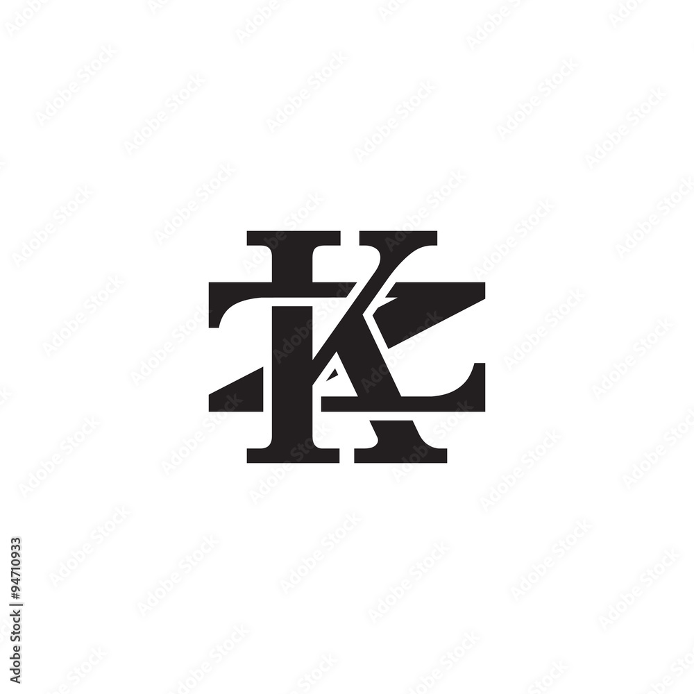 Letter Z and K monogram logo Stock Vector | Adobe Stock