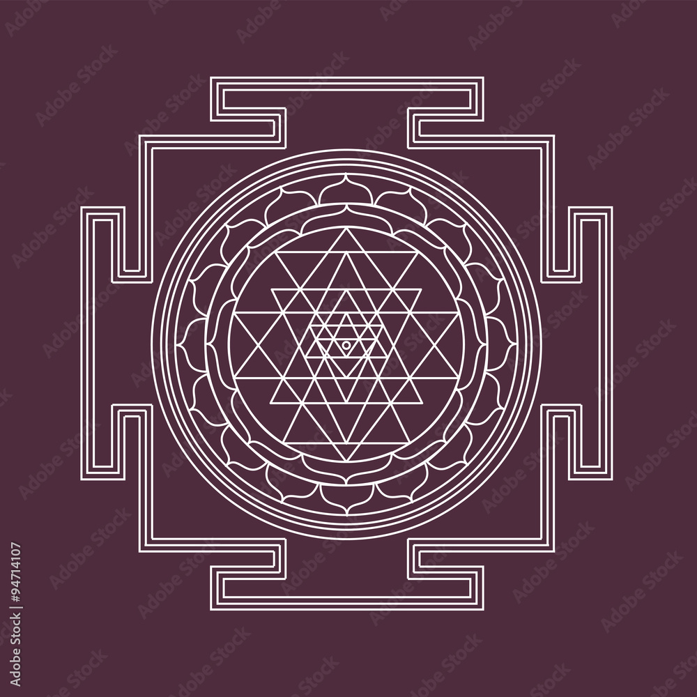 Vector Shri yantra Stock Vector | Adobe Stock