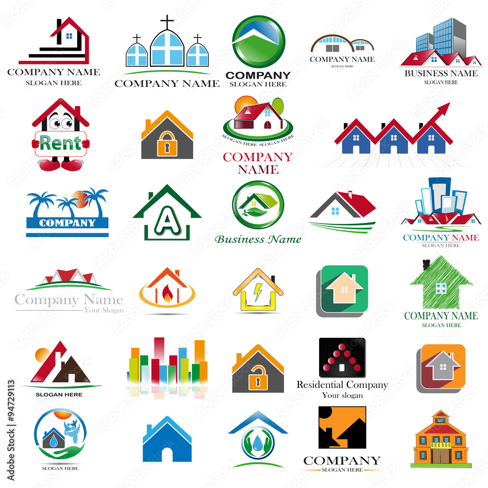 Project house icon set 6 Stock Vector | Adobe Stock