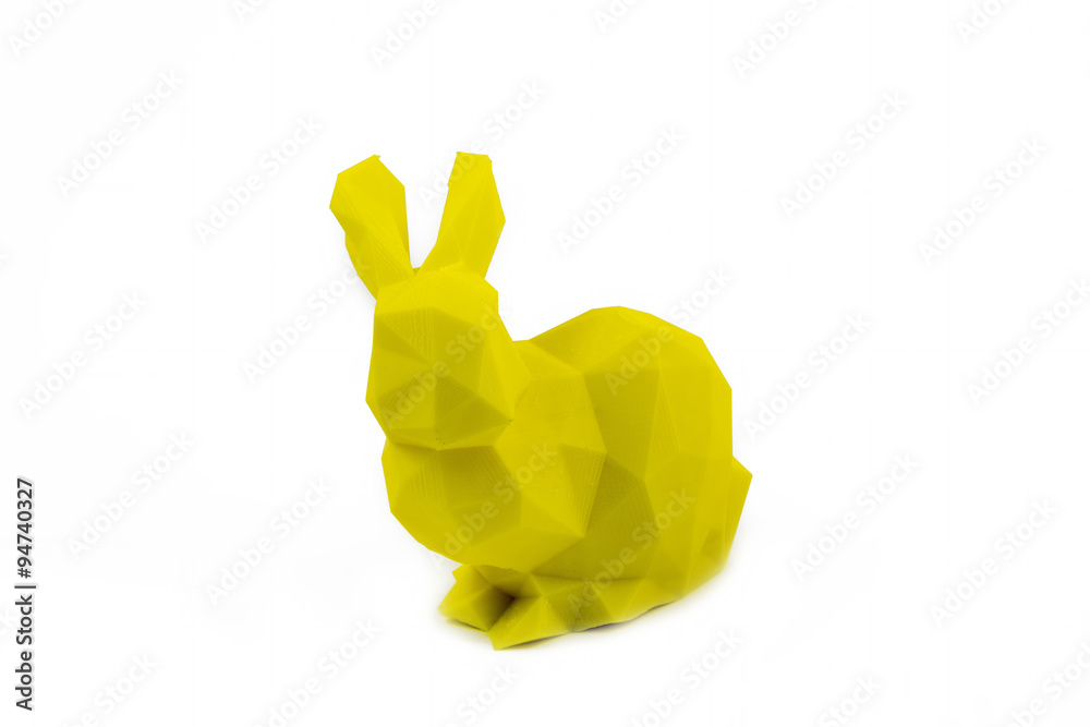 3D Printed Model Of A Yellow Bunny Stock Photo | Adobe Stock