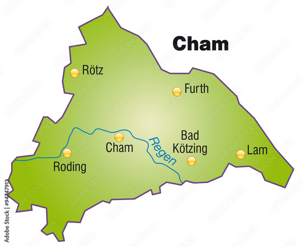 Karte von Cham Stock Vector | Adobe Stock
