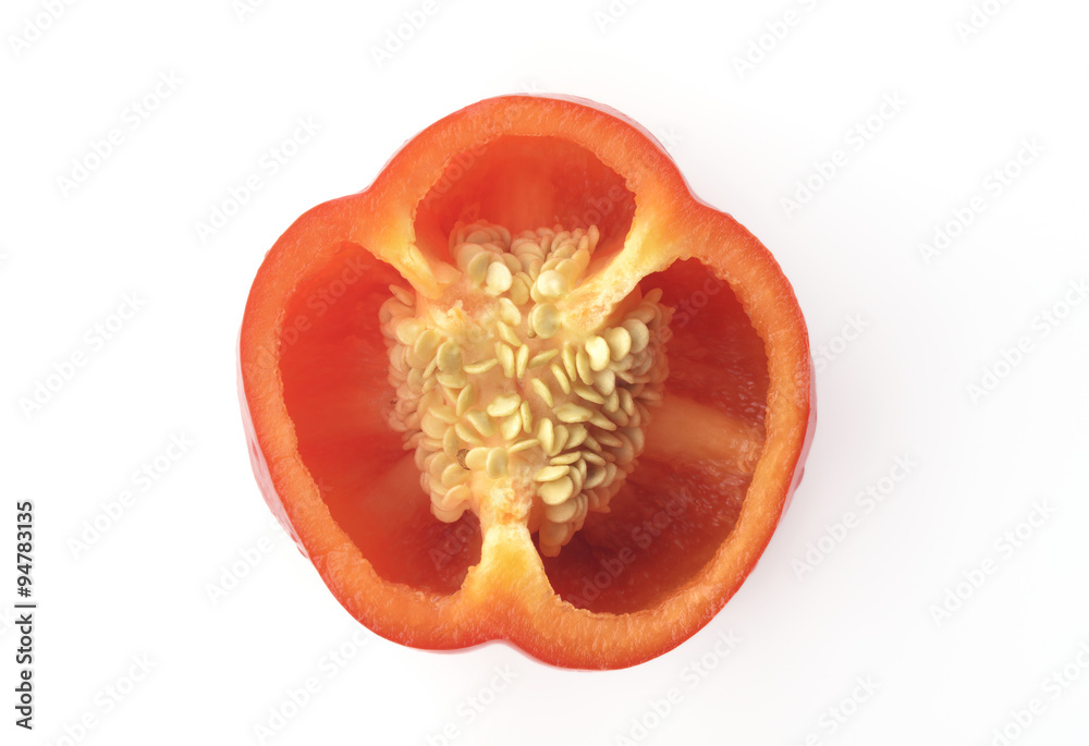 Cross Section of A Red Bell Pepper Stock Photo | Adobe Stock