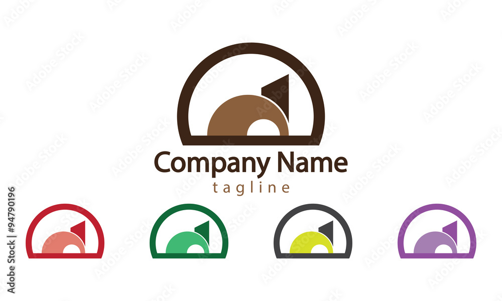 Real Estate Logo Vector With Five Color Options Stock Vector | Adobe Stock