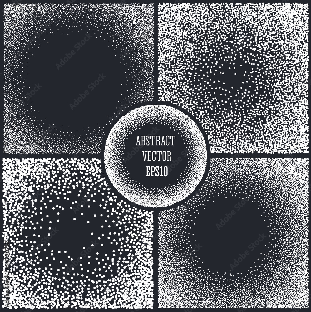 Gradient Background with Golden Dots. Dotwork Engraving Pattern ...