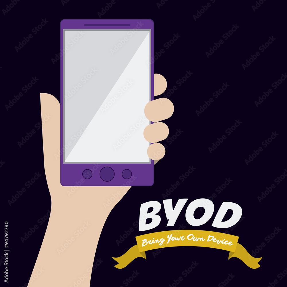 BYOD Design , vector illustration Stock Vector | Adobe Stock