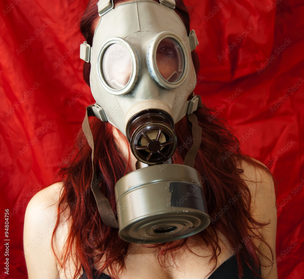 Sexy Woman with gas mask Stock Photo | Adobe Stock