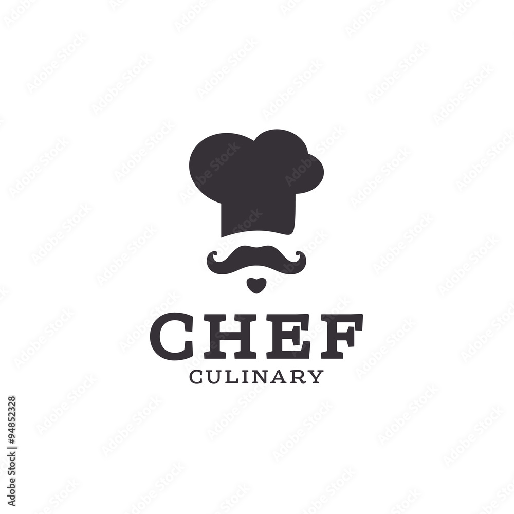 chef cook logo icon toque, chefs hat vector trend flat style brand ...