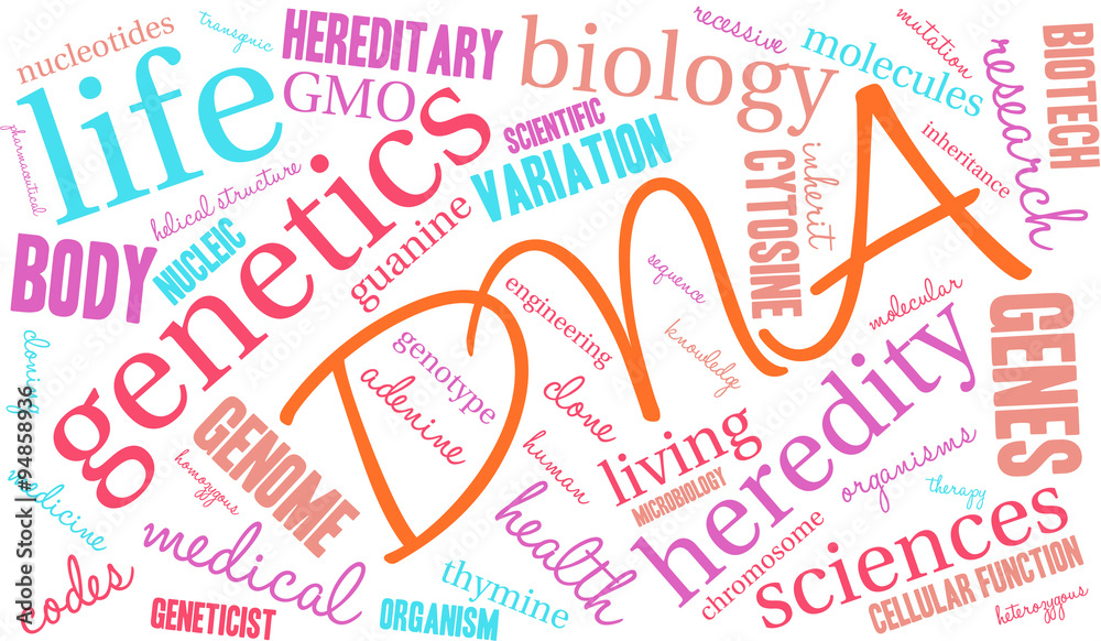 DNA Word Cloud Stock Vector | Adobe Stock