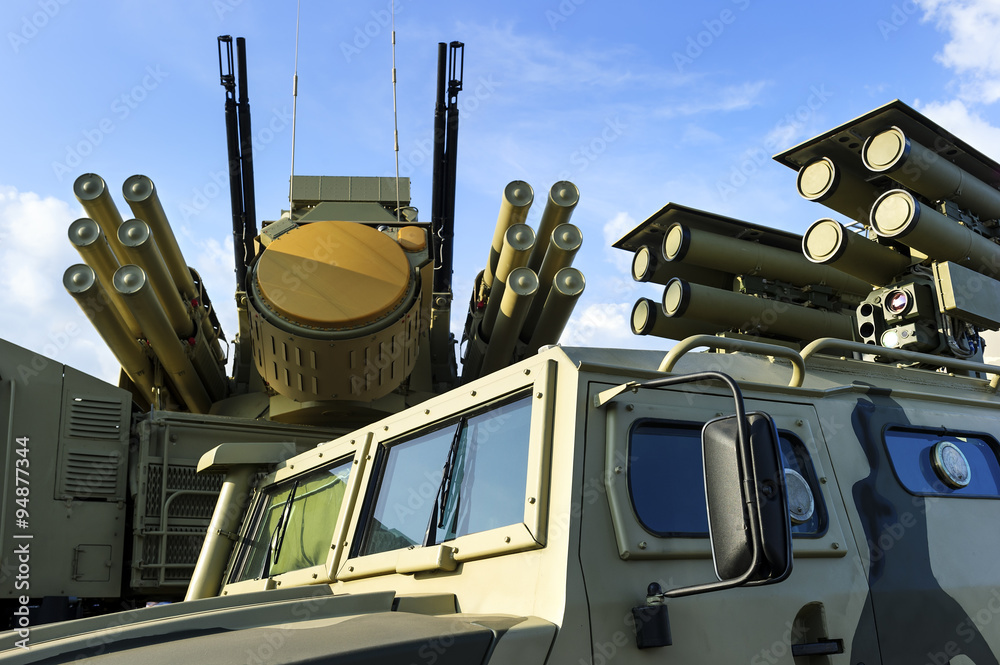 Military offroader vehicle with anti-tank guided missile system, multifunction weapon complex ...