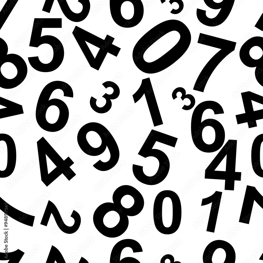 Seamless repeating pattern consisting of the numbers.Vector Stock ...