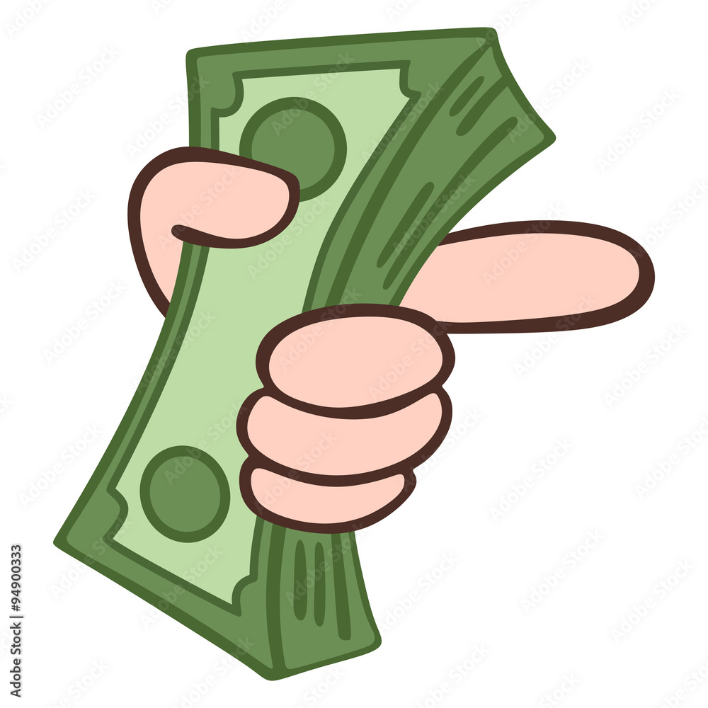 Money in hand Stock Vector | Adobe Stock