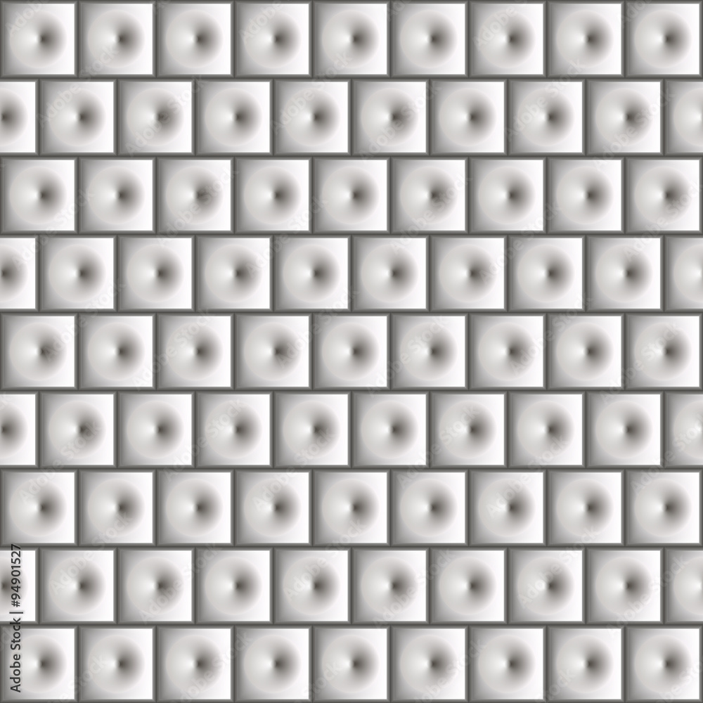 Seamless abstract tile background - square. Circular recess in the ...