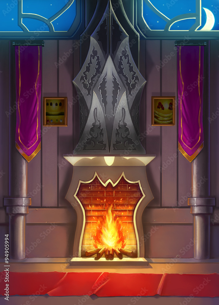 Inside the Palace - Scene Design Stock Illustration | Adobe Stock