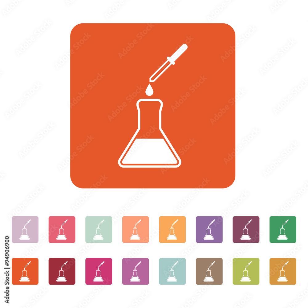 The chemistry icon. Test and analysis, genetics, laboratory, biology ...