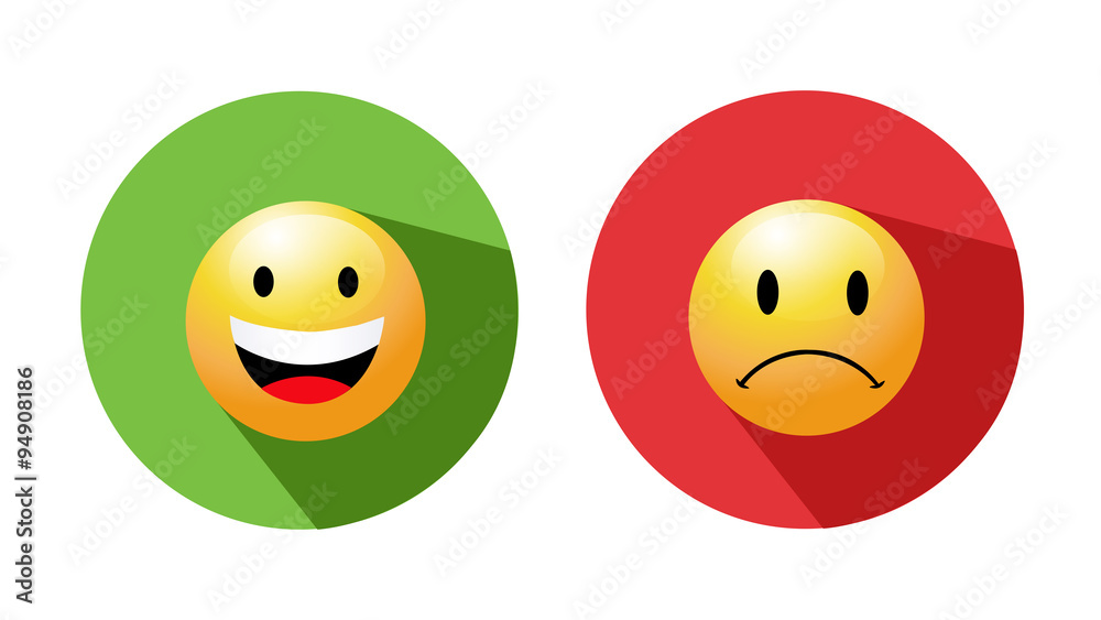 Smiley faces icons. Vector illustration. Stock Vector | Adobe Stock